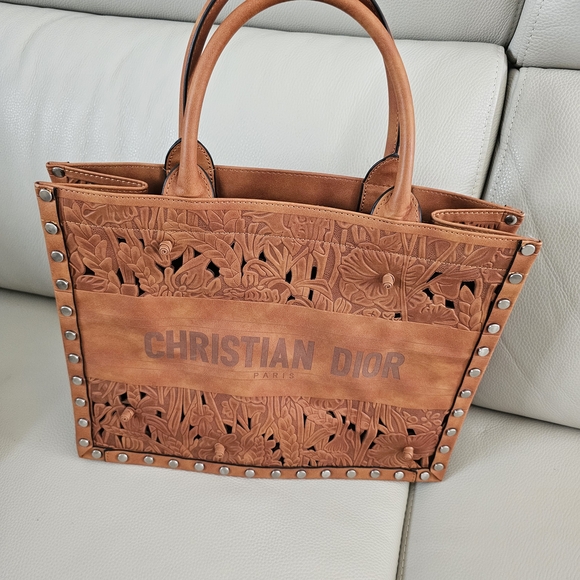 Dior | Bags | Dior Tan Leather Tote Bag | Poshmark